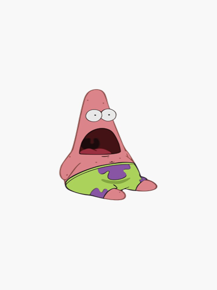 "shocked patrick meme" Sticker for Sale by eleonora5 | Redbubble