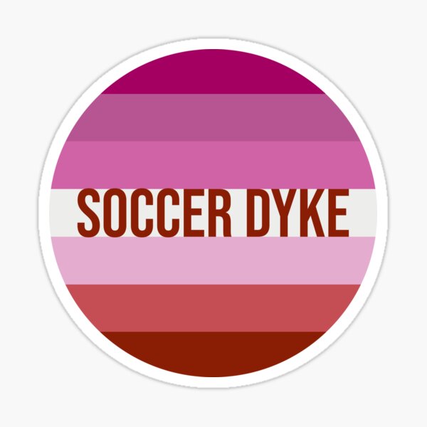 "Soccer Dyke - Lesbian Pride Flag" Sticker for Sale by gayestshop ...