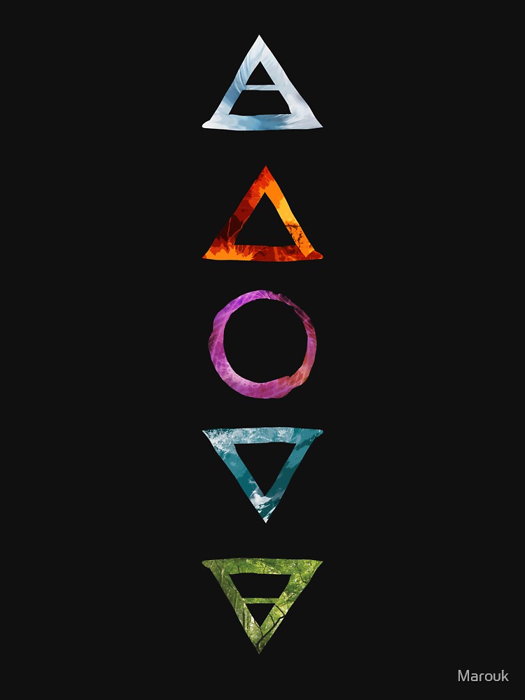 "Five Elements - 5 Elements Alchemy" T-shirt for Sale by Marouk ...