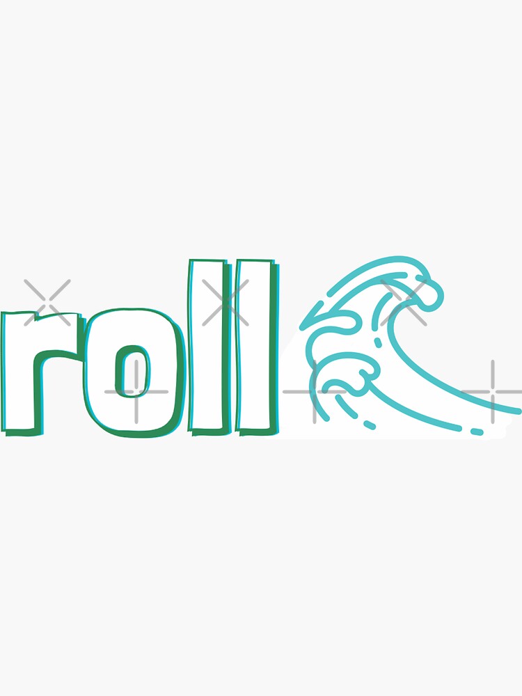 "Roll Wave Sticker" Sticker for Sale by gracecmoh | Redbubble