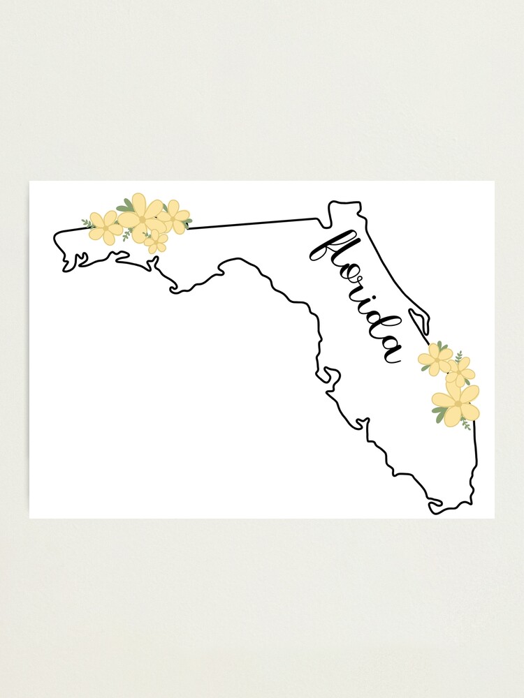 Lámina fotográfica «Copia del esquema del estado de origen de Florida ...