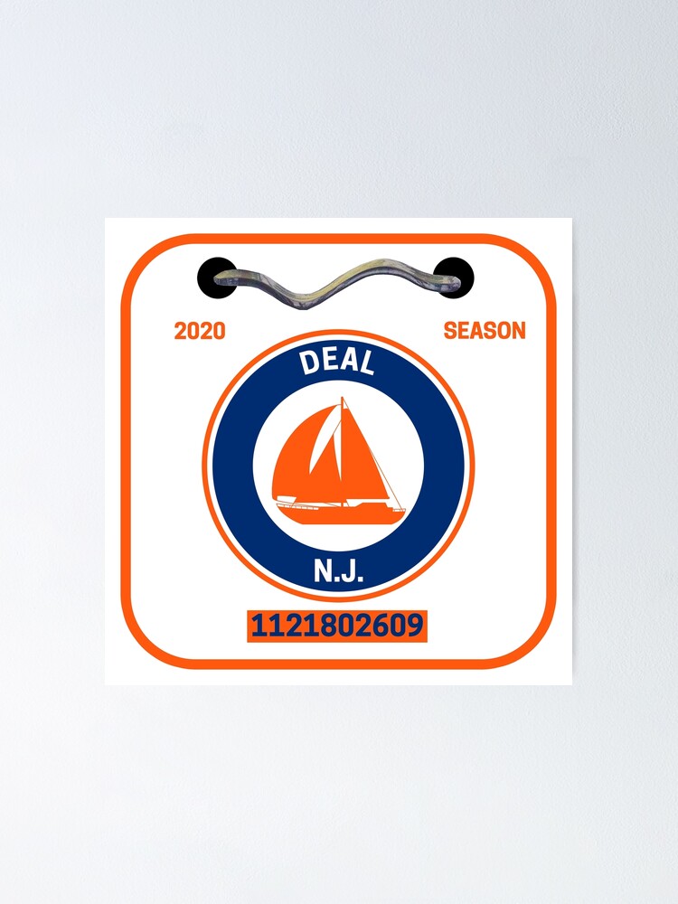 "Deal New Jersey Beach Badge" Poster by fearcity | Redbubble
