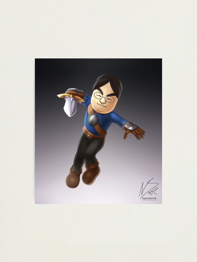 "Satoru Iwata as Mii Fighter" Photographic Print for Sale by hybridmink ...