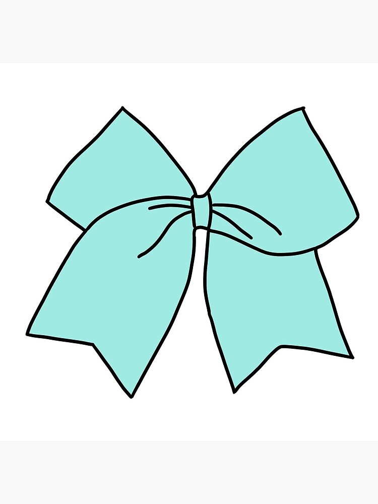 "teal cheer bow" Canvas Print for Sale by maddyalarcon | Redbubble