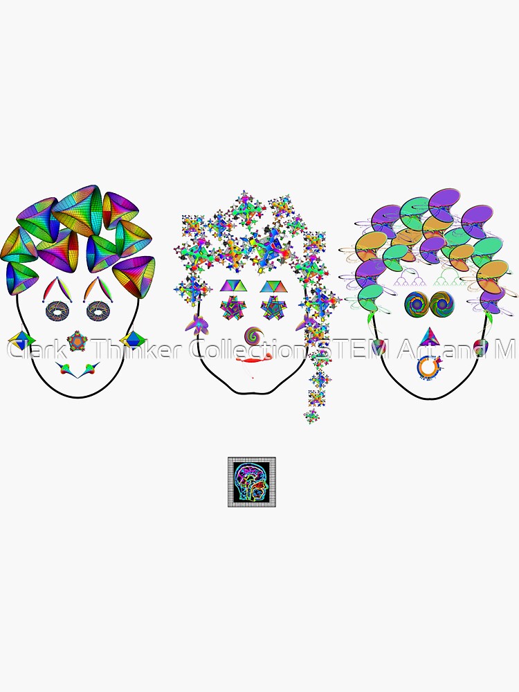 ""Anthropomorphic Math Chicks 3"©" Sticker for Sale by LisaCClark ...