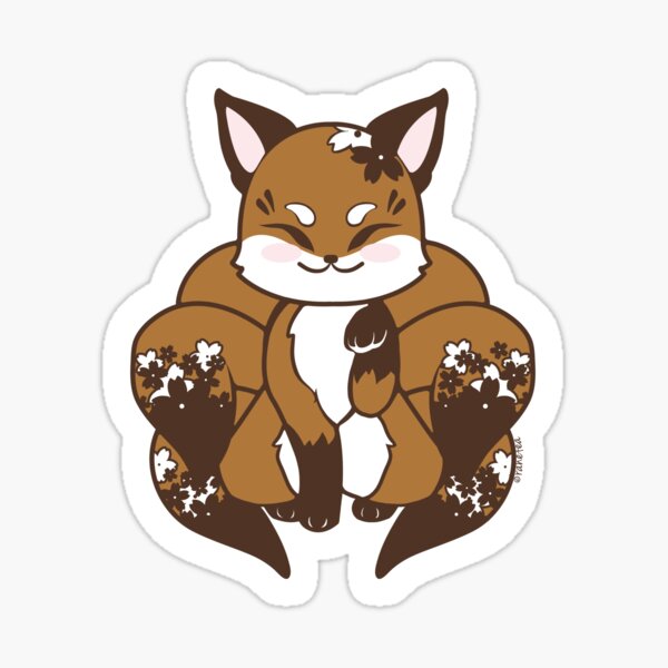 "Kitsune" Sticker by Ranefea | Redbubble