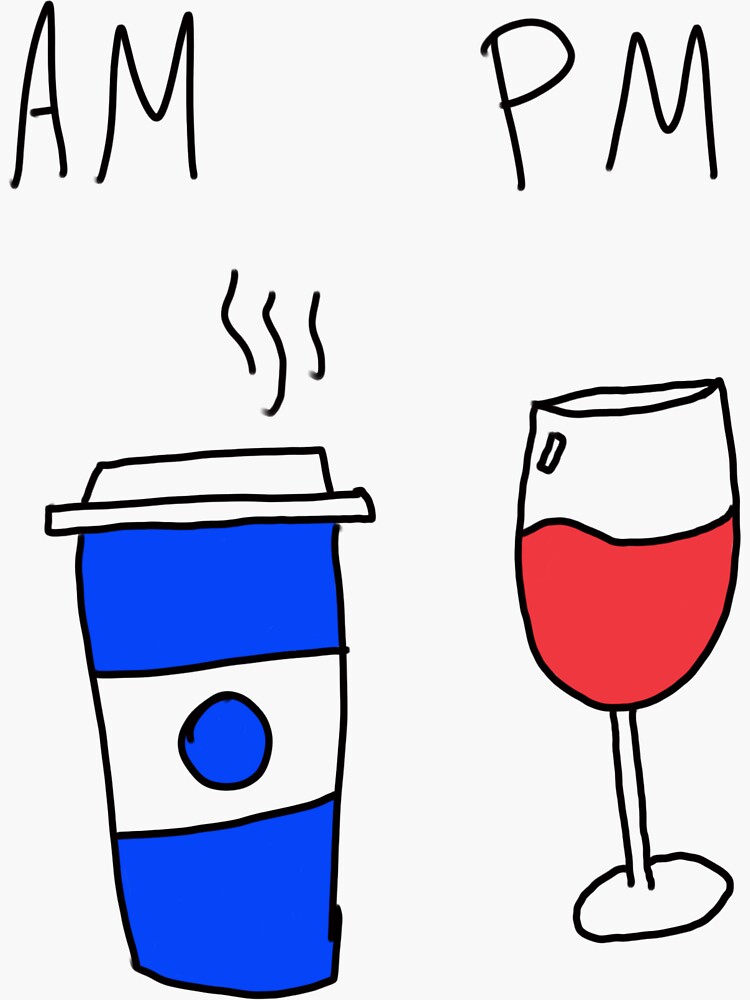 "AM vs PM" Sticker for Sale by ClassicLemonade | Redbubble