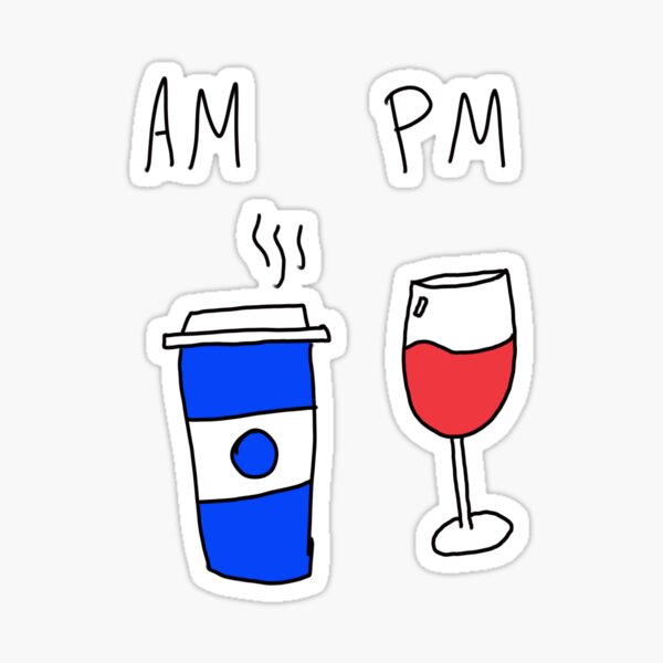 "AM vs PM" Sticker for Sale by ClassicLemonade | Redbubble