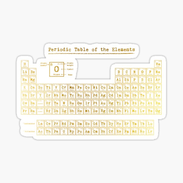 "Periodic Table of Elements" Sticker for Sale by erzebetth | Redbubble