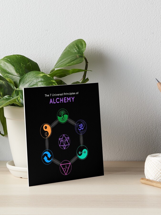 "The 7 Universal Principles of Alchemy - Shee Symbols" Art Board Print ...