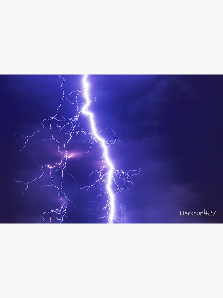 "Blue lightning" Sticker by Darksun427 | Redbubble