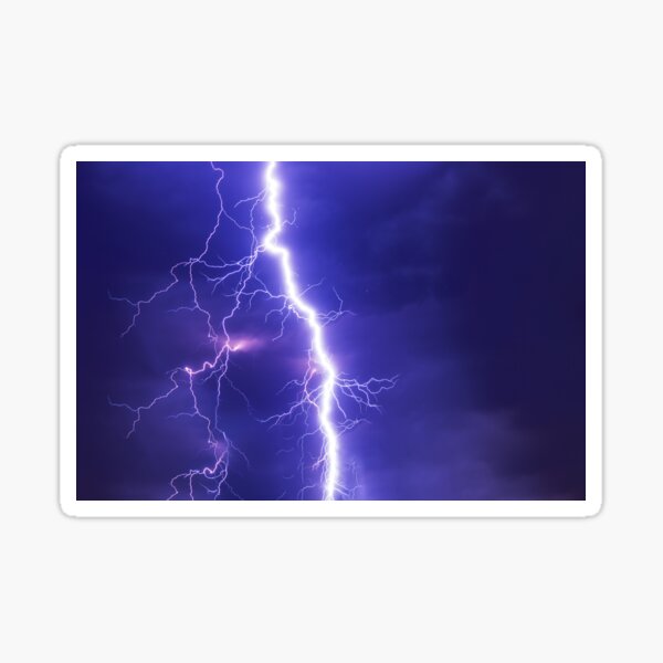 "Blue lightning" Sticker by Darksun427 | Redbubble