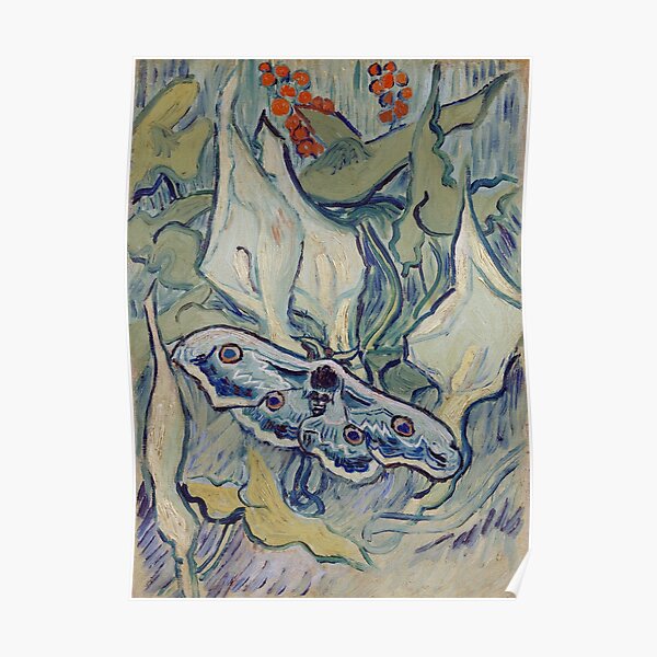 "Vincent van Gogh - Great Peacock Moth" Poster for Sale by Monetlover ...