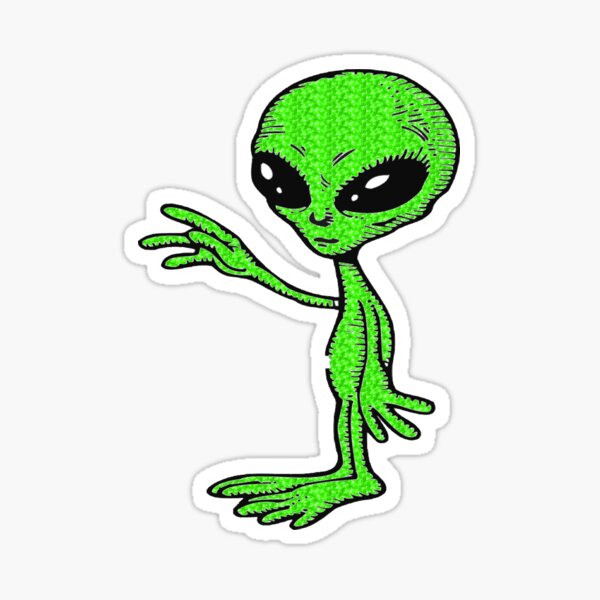"The ALIEN- Paul " Sticker by louisjg7 | Redbubble