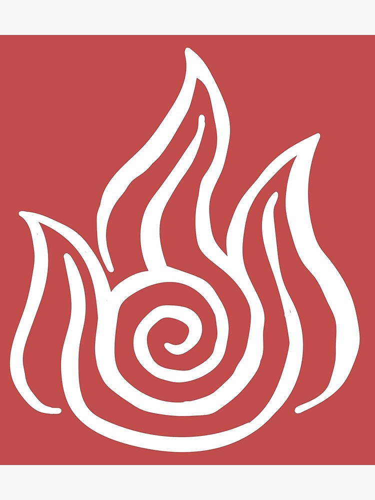 Firebending Symbol Premium Matte Vertical Poster sold by Unsightly Toma ...