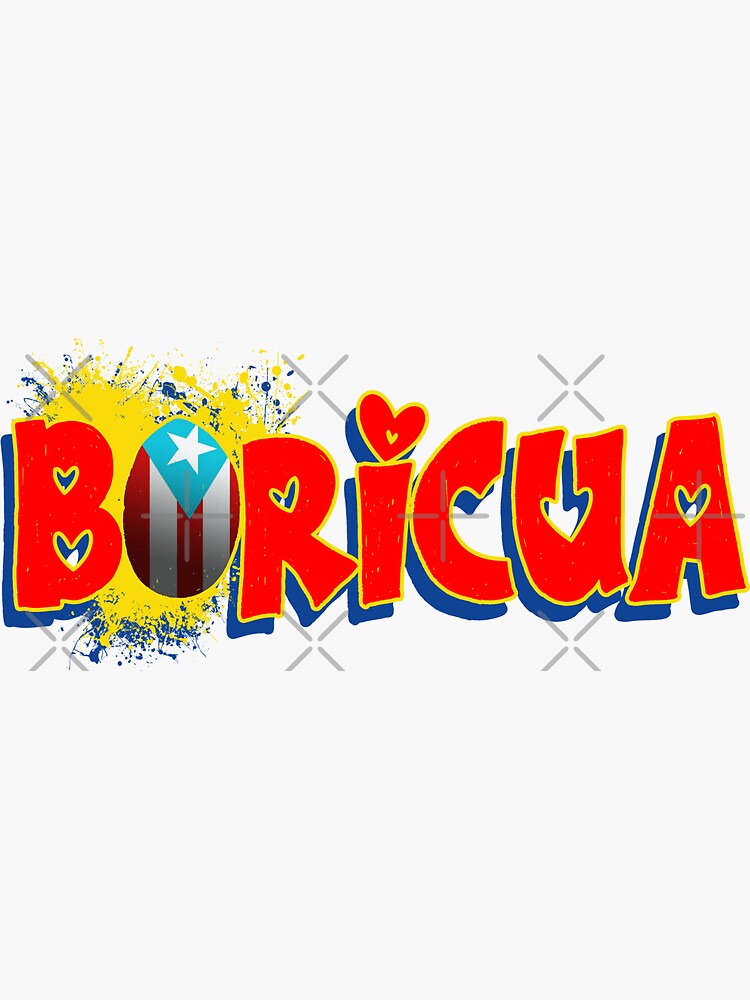 "Boricua Design with Puerto Rican Flag" Sticker for Sale by ...