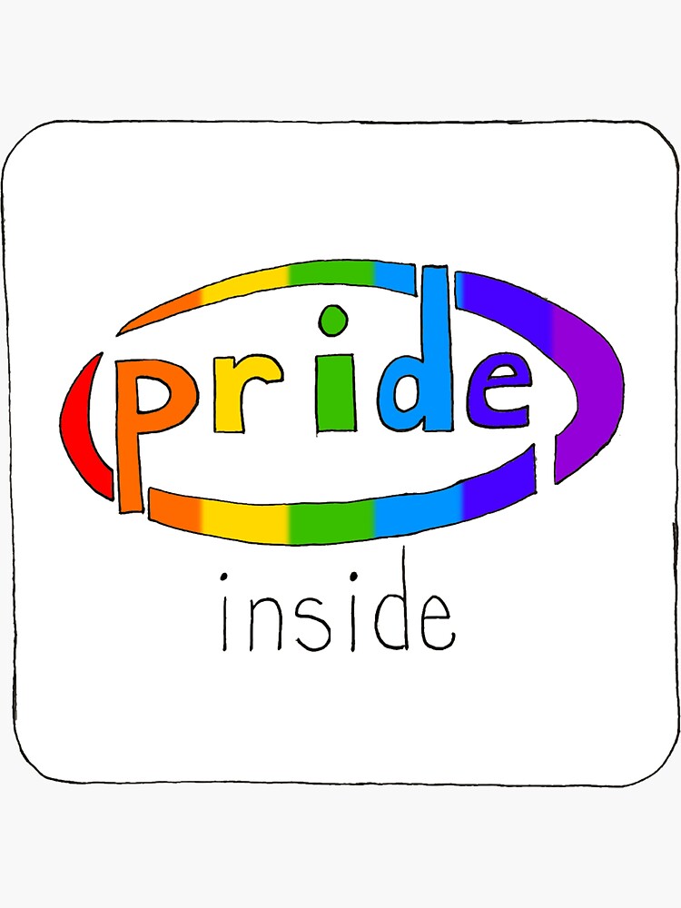 "Pride Inside White" Sticker for Sale by Rowan-artist | Redbubble