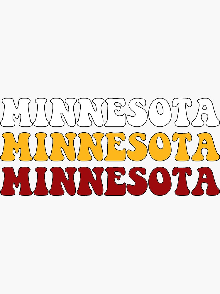 "minnesota" Sticker for Sale by reaganhall18 | Redbubble
