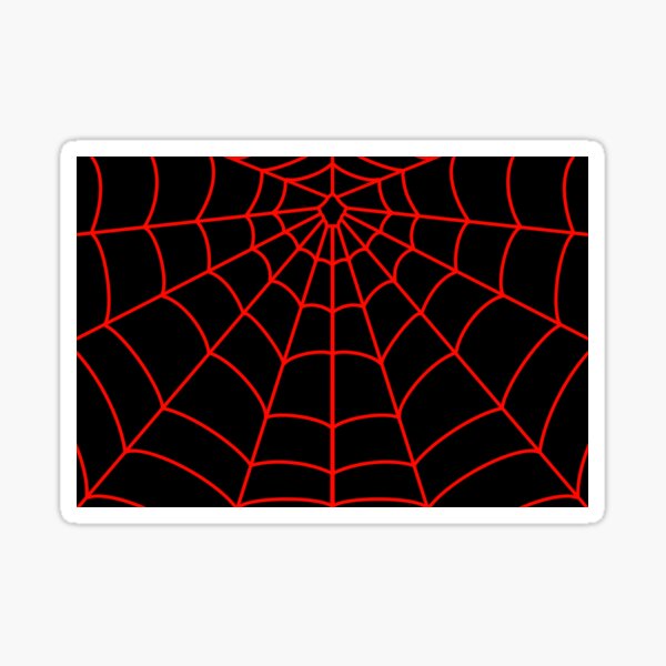 "Spider Web Black and Red" Sticker for Sale by Rickster07 | Redbubble