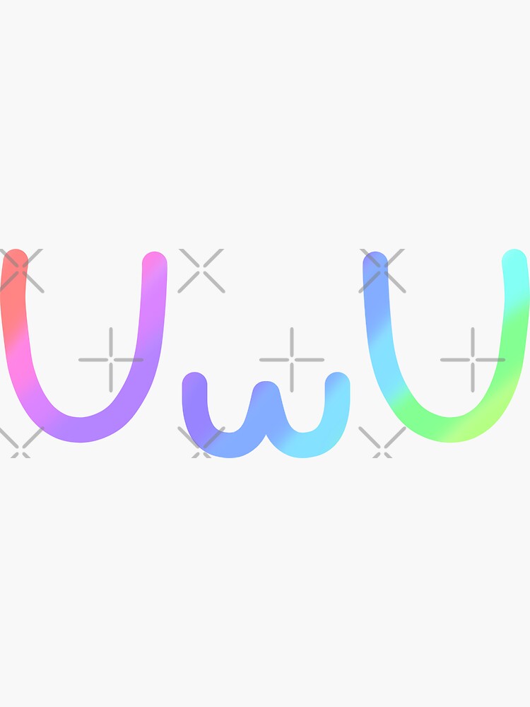 "UwU Rainbow Gradient" Sticker by trajeado14 | Redbubble