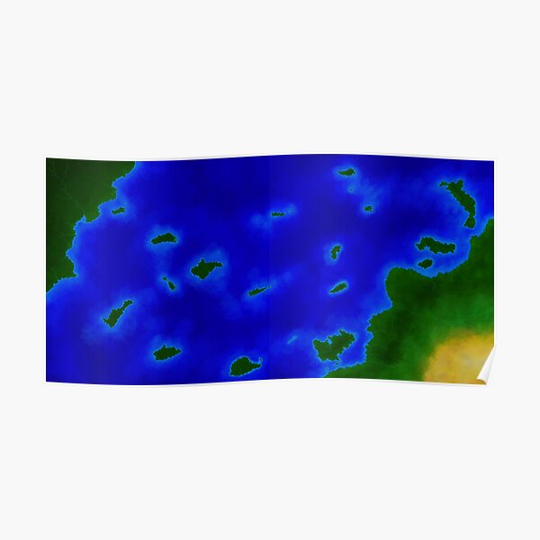 "Facing Continents Islands Fantacy Map" Poster for Sale by Vybz44 ...
