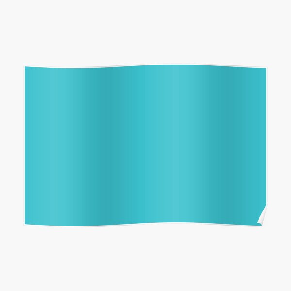 "Solid Aqua Blue Colour" Poster for Sale by brooklynlouis | Redbubble