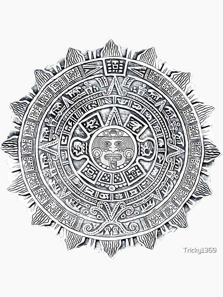 "Aztec Calendar" Sticker by Tricky1369 | Redbubble