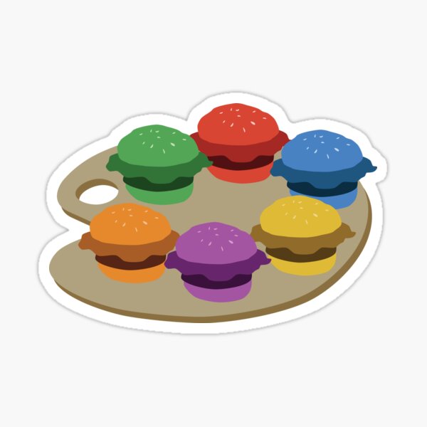 "Pretty Patty Spongebob Palette" Sticker for Sale by ordainedegg ...