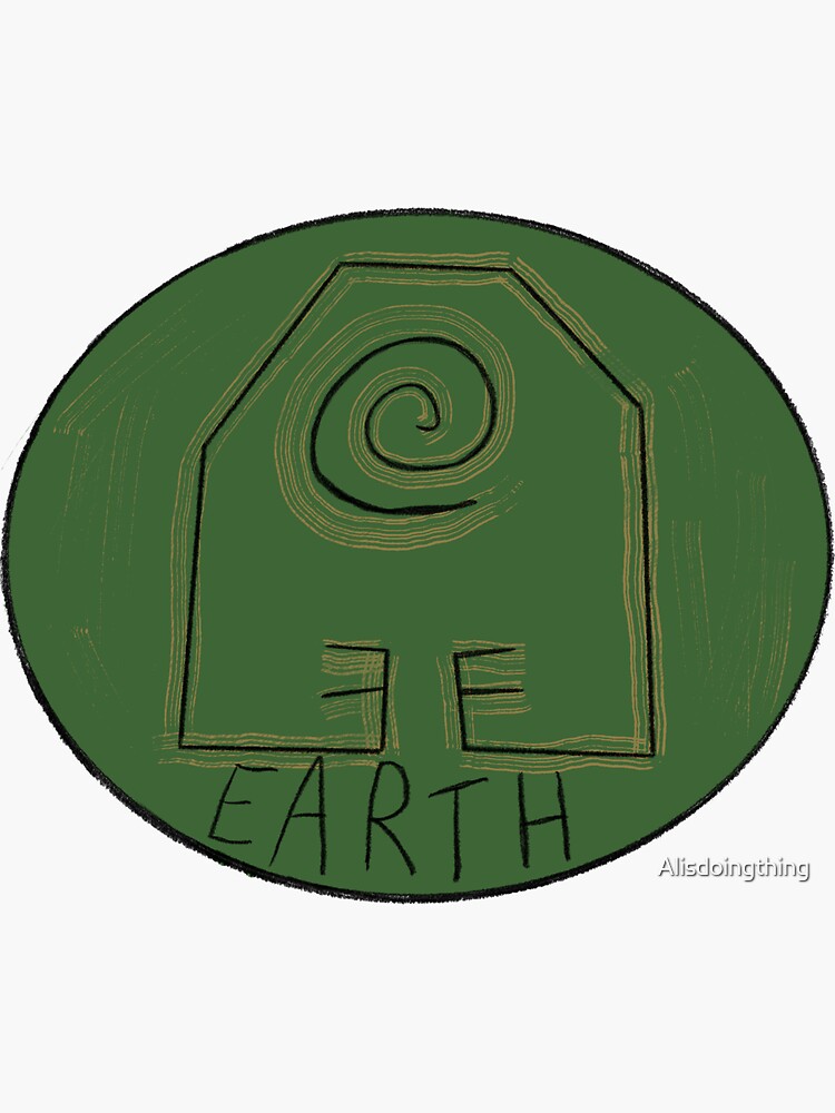 "ATLA Earth Nation" Sticker by Alisdoingthing | Redbubble