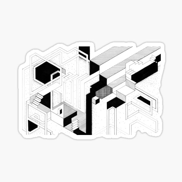 "Isometric" Sticker by izzster | Redbubble