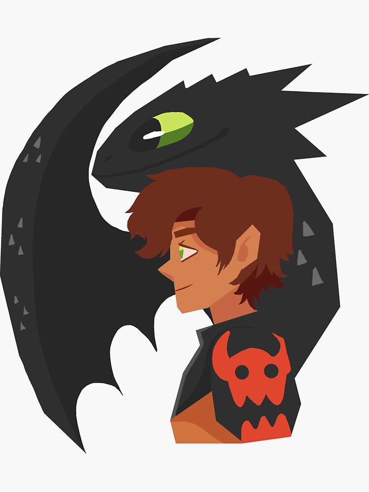 "Hiccup and Toothless" Sticker for Sale by moonrivers | Redbubble