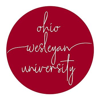 "Ohio Wesleyan script circle" Sticker for Sale by ronbonjovi | Redbubble