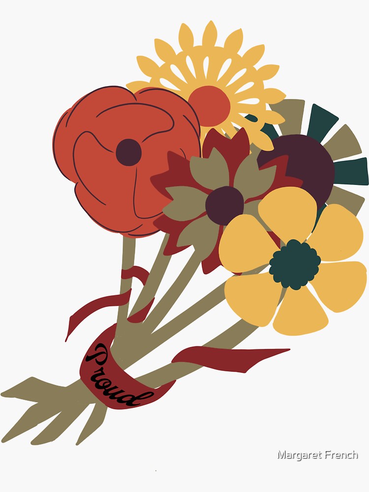 "Proud Flowers" Sticker by Pegasaurus-Rex | Redbubble