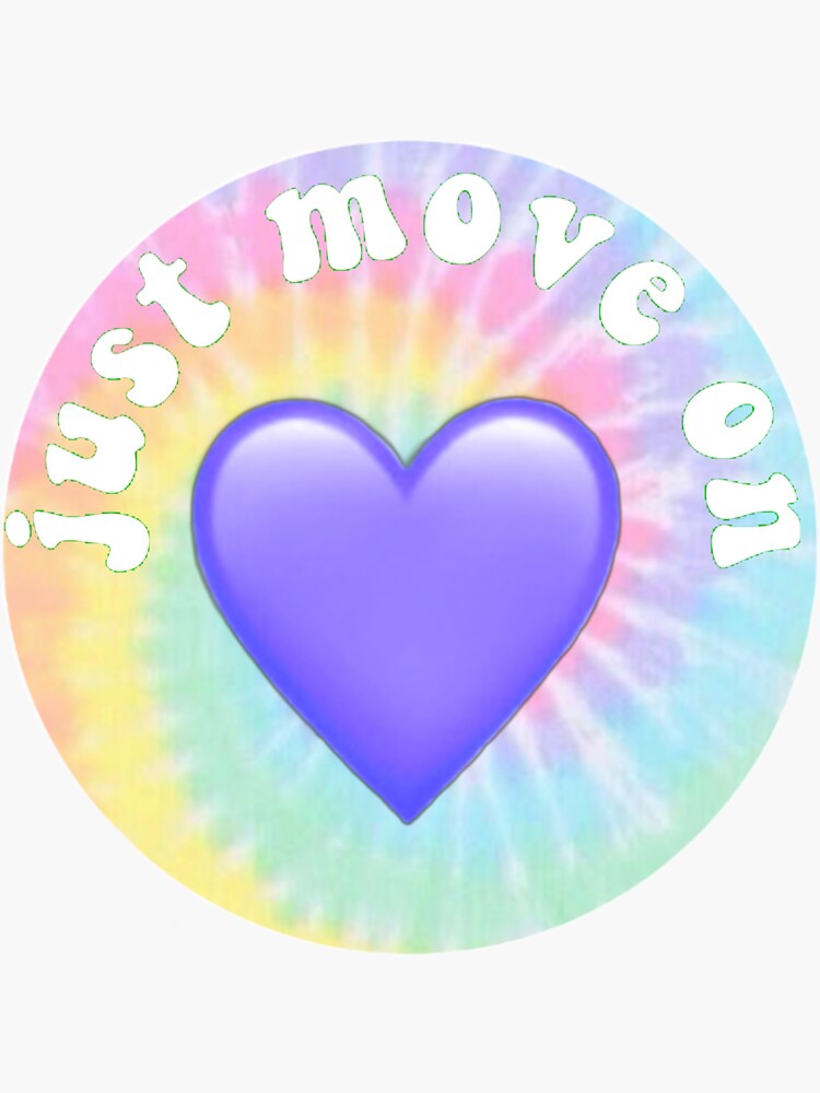 "Just Move On heart aesthetic sticker" Sticker by giri1224 | Redbubble