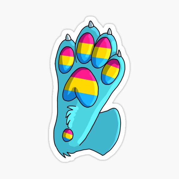 "Pride Paw - Pansexual" Sticker for Sale by TookFluff | Redbubble