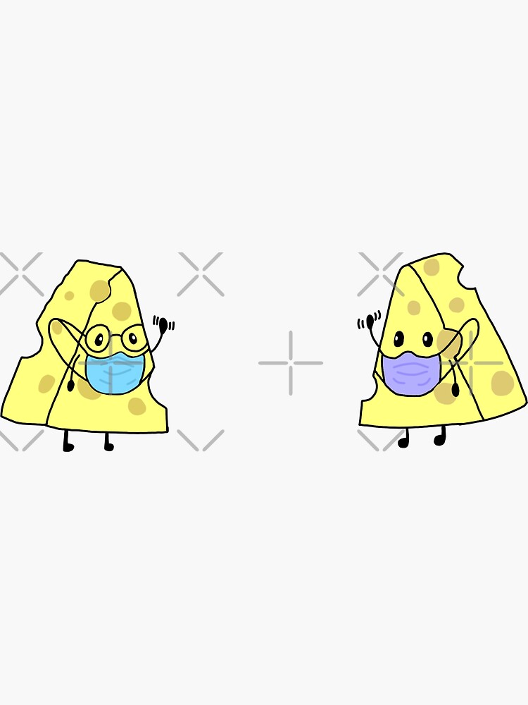 "cheese in masks pair " Sticker for Sale by Krisnapatel | Redbubble