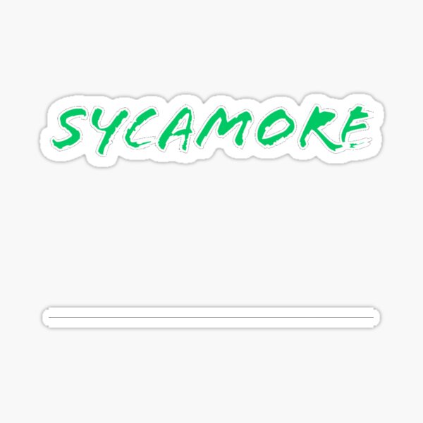 "Sycamore" Sticker for Sale by Jadenccwalton | Redbubble