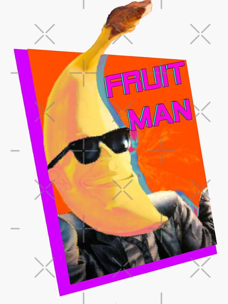 "Fruit Man 80s Aesthetic" Sticker for Sale by Ratch2929 | Redbubble