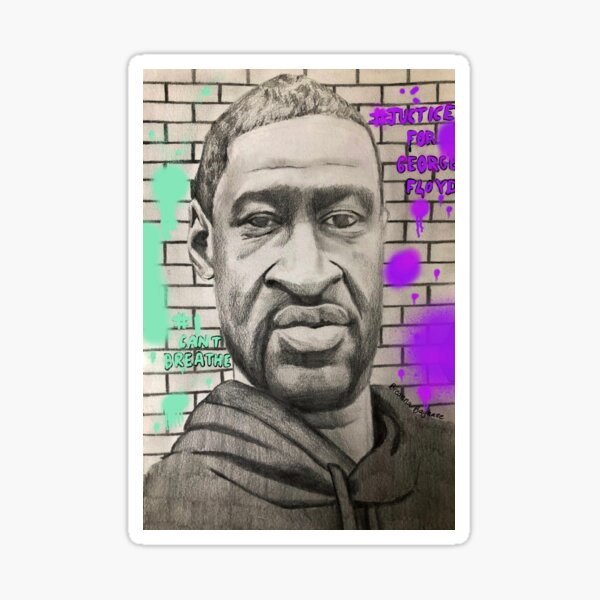 "Justice for George Floyd" Sticker for Sale by Breannangeline | Redbubble