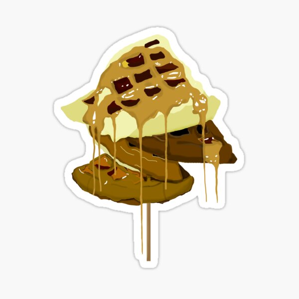 "Waffle Stack" Sticker for Sale by ElizaDMachado | Redbubble