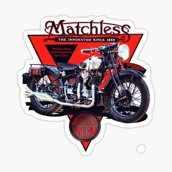 "Vintage Matchless Silver Hawk Motorcycle by MotorManiac " Sticker by ...