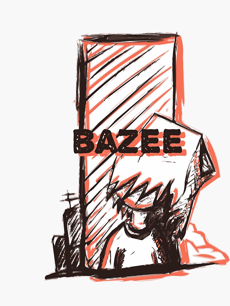 "Simple sketch of bazee" Sticker for Sale by bazee | Redbubble