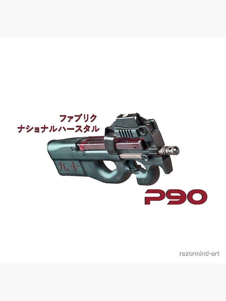 FN P90 Vapourwave Premium Matte Vertical Poster sold by Geetika Jain ...