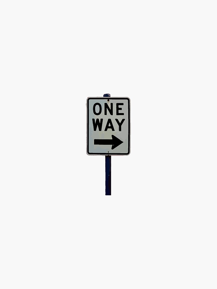 "one way" Sticker by ananyajos | Redbubble