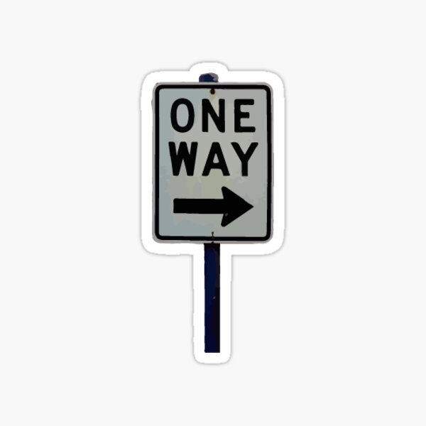 "one way" Sticker by ananyajos | Redbubble
