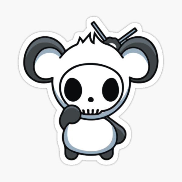 "Skull Panda" Sticker by StarlettaDuPois | Redbubble