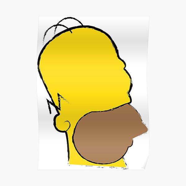 "Homer Simpson Outline" Poster by trhagen | Redbubble