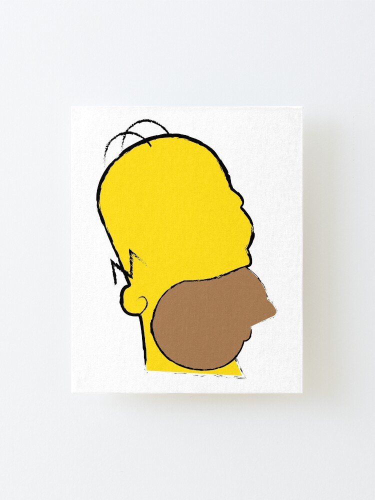 "Homer Simpson Outline" Mounted Print by trhagen | Redbubble