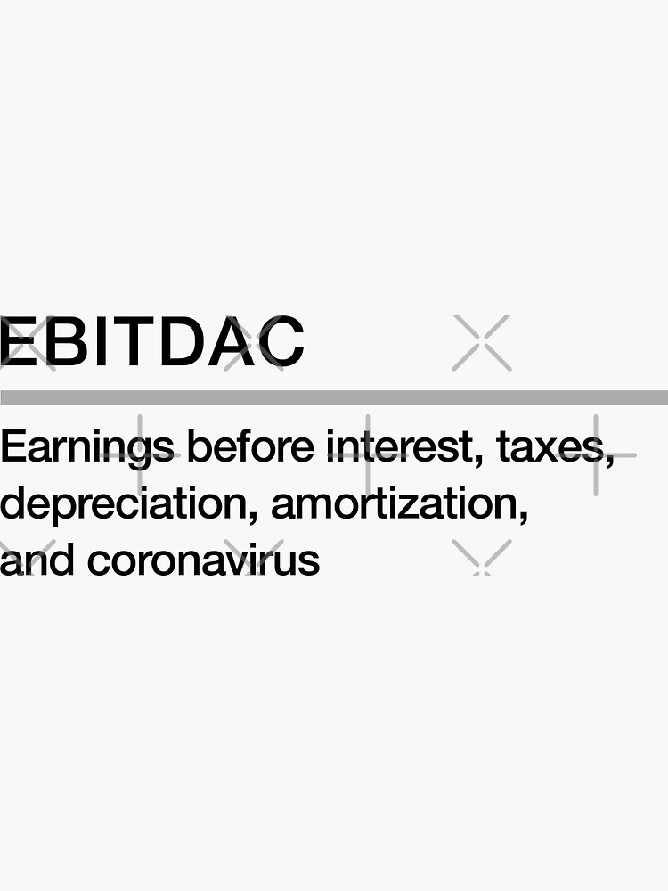 "EBITDAC" Sticker by designdot | Redbubble