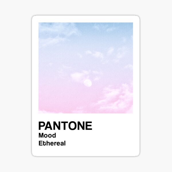 "Pantone Mood - Ethereal" Sticker by pesky-penguins | Redbubble